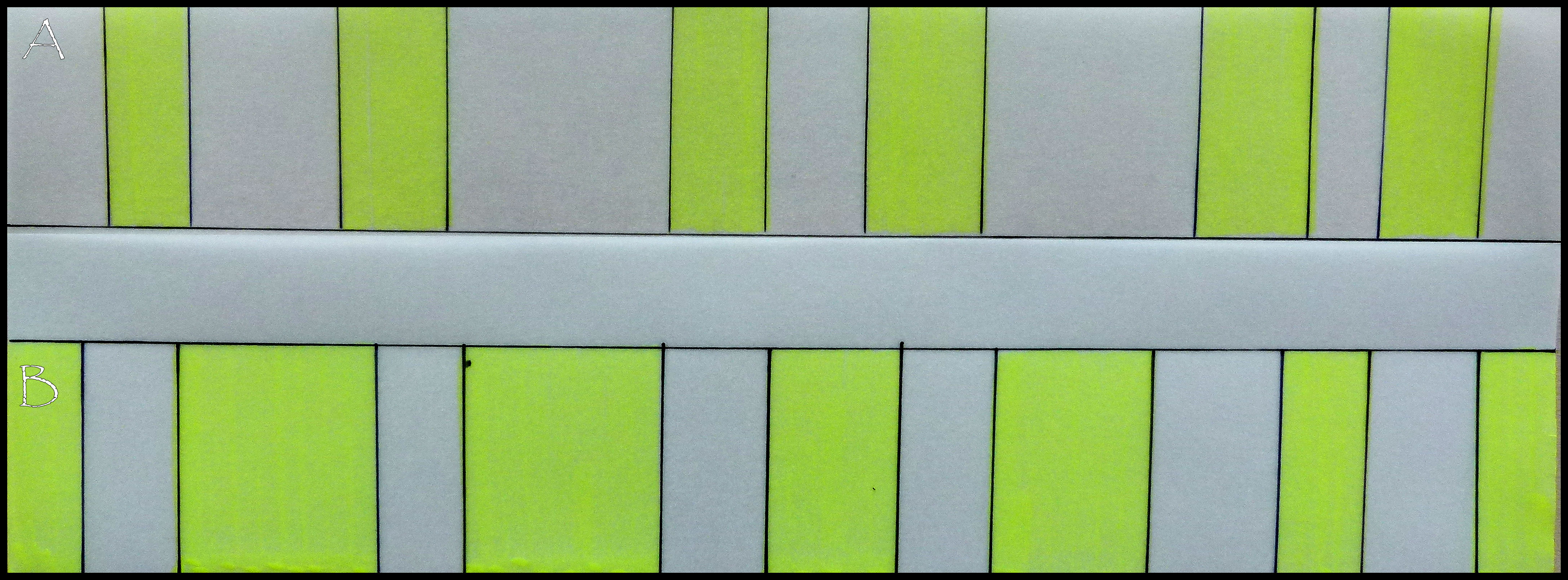 Diagram of hypothetical striped surface pattern from eroded parallel ...